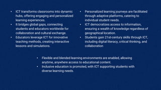 Promoting ICT in Education | PPTX | Education industry | Industries