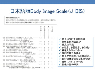 膀胱がん患者のBody image scale | PDF | Physical Therapy | Wellness