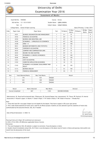 _ Marksheet | PDF