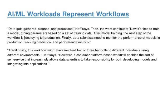 2022: AI/ML Workloads in Containers: 6 Key Facts | PPT