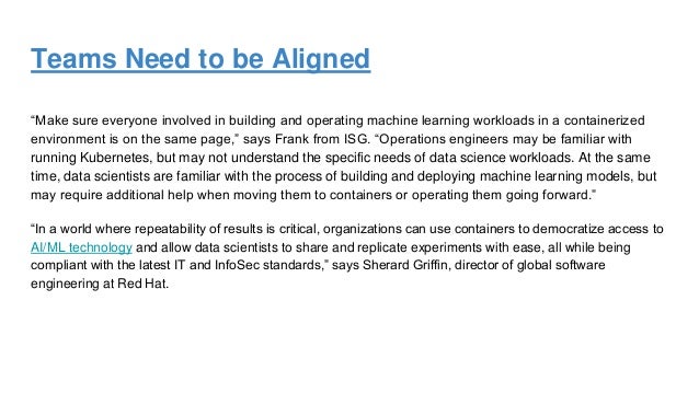 2022: AI/ML Workloads in Containers: 6 Key Facts | PPT