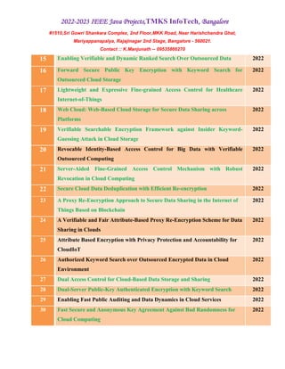 2022 and 2023 Java IEEE Projects List.docx
