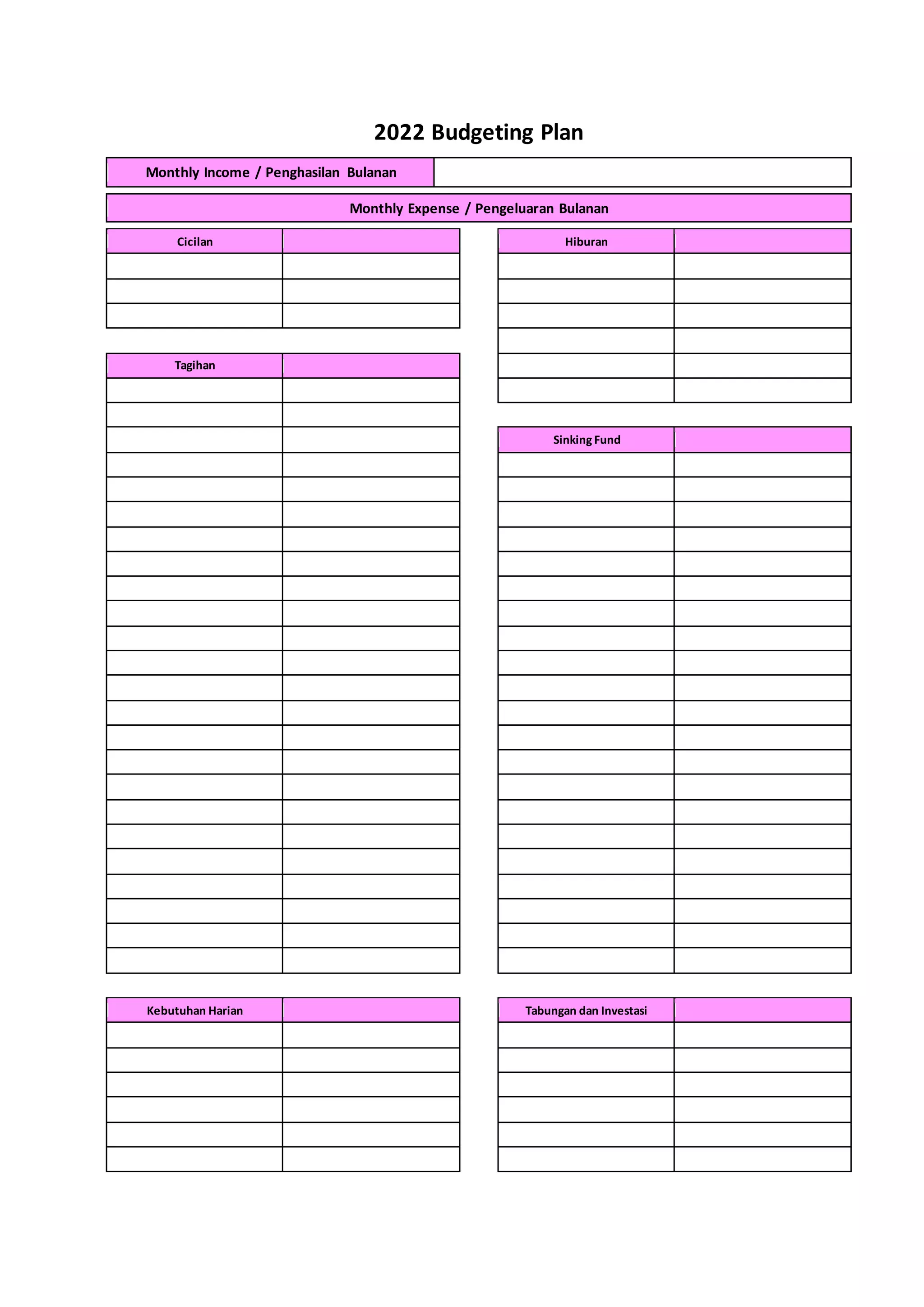 2022 budgeting plan | PDF