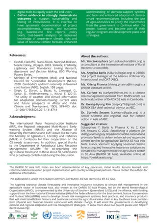 Establishing a platform for dialogue among key Departments at the ...