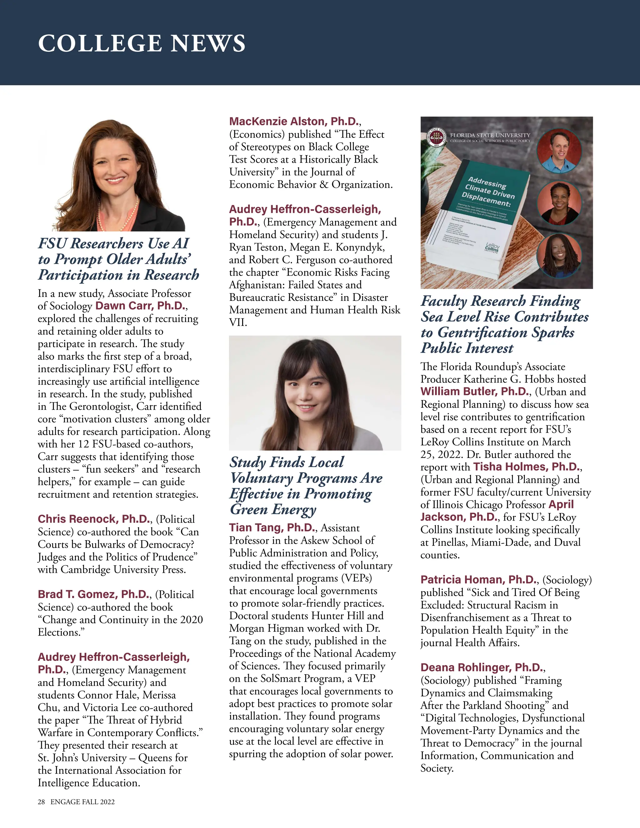 FSU COSSPP Engage Magazine 2021-2022 - page view | PDF