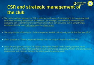 CSR report FK Teplice 2021/22 - english version | PPT