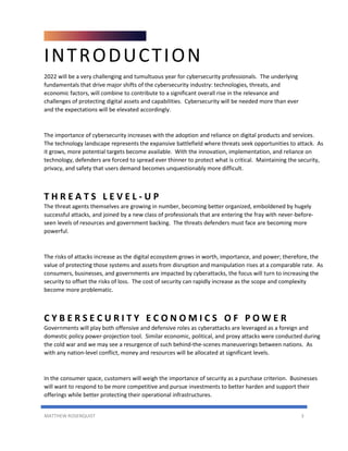 2022 Cybersecurity Predictions | PDF