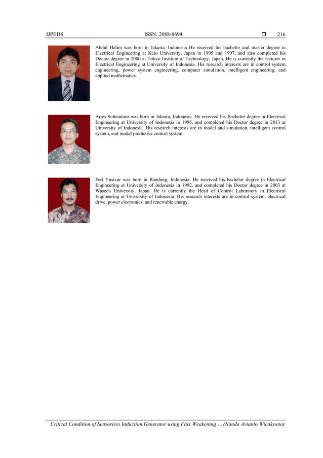 Critical Condition Of Sensorless Induction Generator Using Flux Weakening In Wind Turbine
