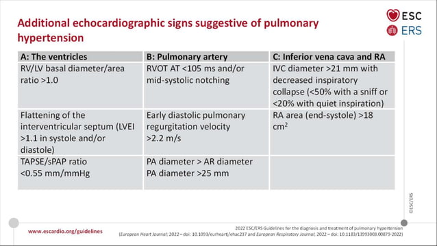 2022 ESC Guidelines diagnosis and treatment of pulmonary hypertension | PPT