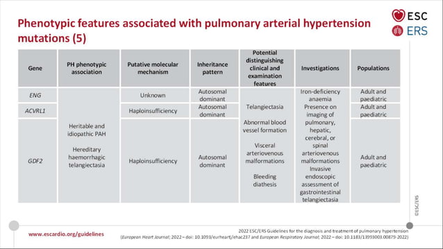 2022 ESC Guidelines diagnosis and treatment of pulmonary hypertension | PPT