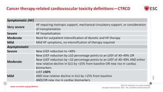 Cardio oncology guidelines ESC 2022 | PDF