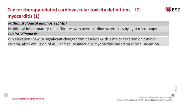 2022 ESC guidelines of Cardio Oncology | PPTX | Artificial Intelligence ...