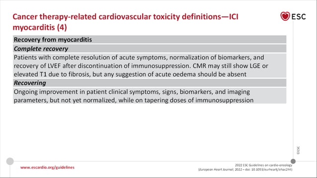 2022 ESC guidelines of Cardio Oncology | PPTX | Artificial Intelligence ...