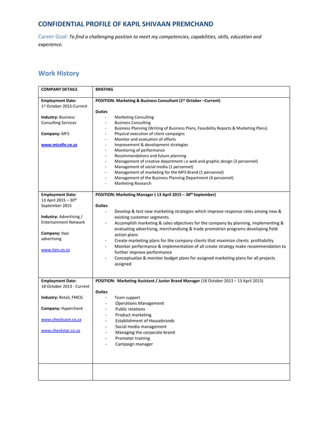 Update CV of Kapil. | PDF