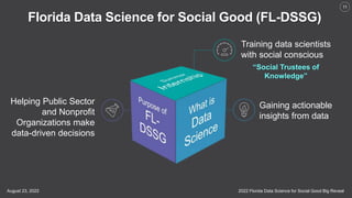 2022 Florida Data Science for Social Good (FL-DSSG) Big Reveal Slides