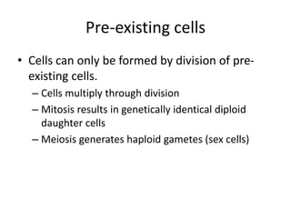 IB BIOLOGY ORIGIN OF CELLS | PPTX