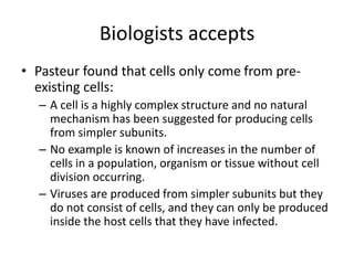 IB BIOLOGY ORIGIN OF CELLS | PPT