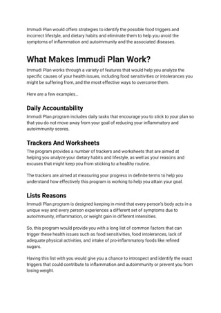 2022 Immudi Plan Review Does It Really Work | PDF