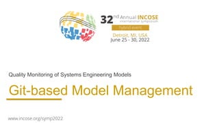 Git-based Model Management | PPT