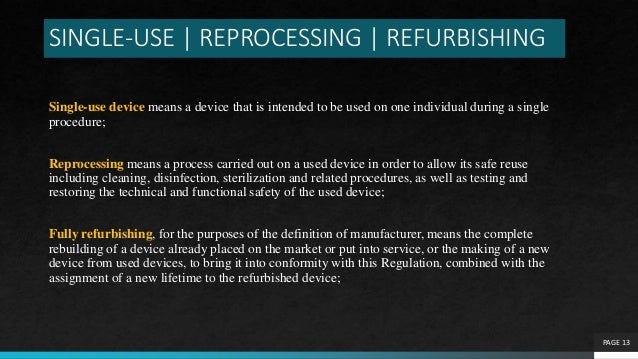 Medical Device Regulations (EU) 2017/745 - Definitions | PPTX