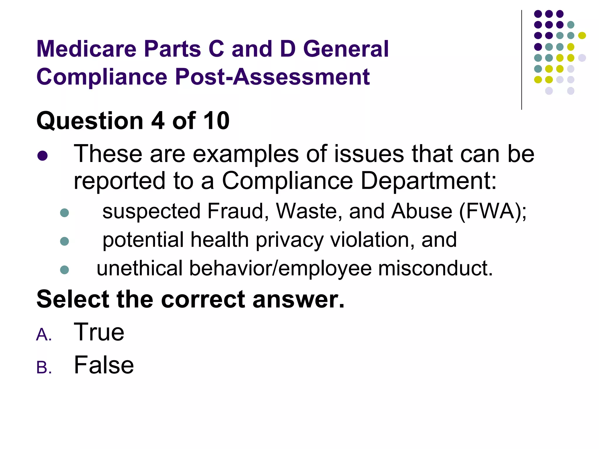 2022 Medicare Parts C and D General Compliance Training.ppt