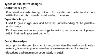 The different types of research approaches. | PPTX