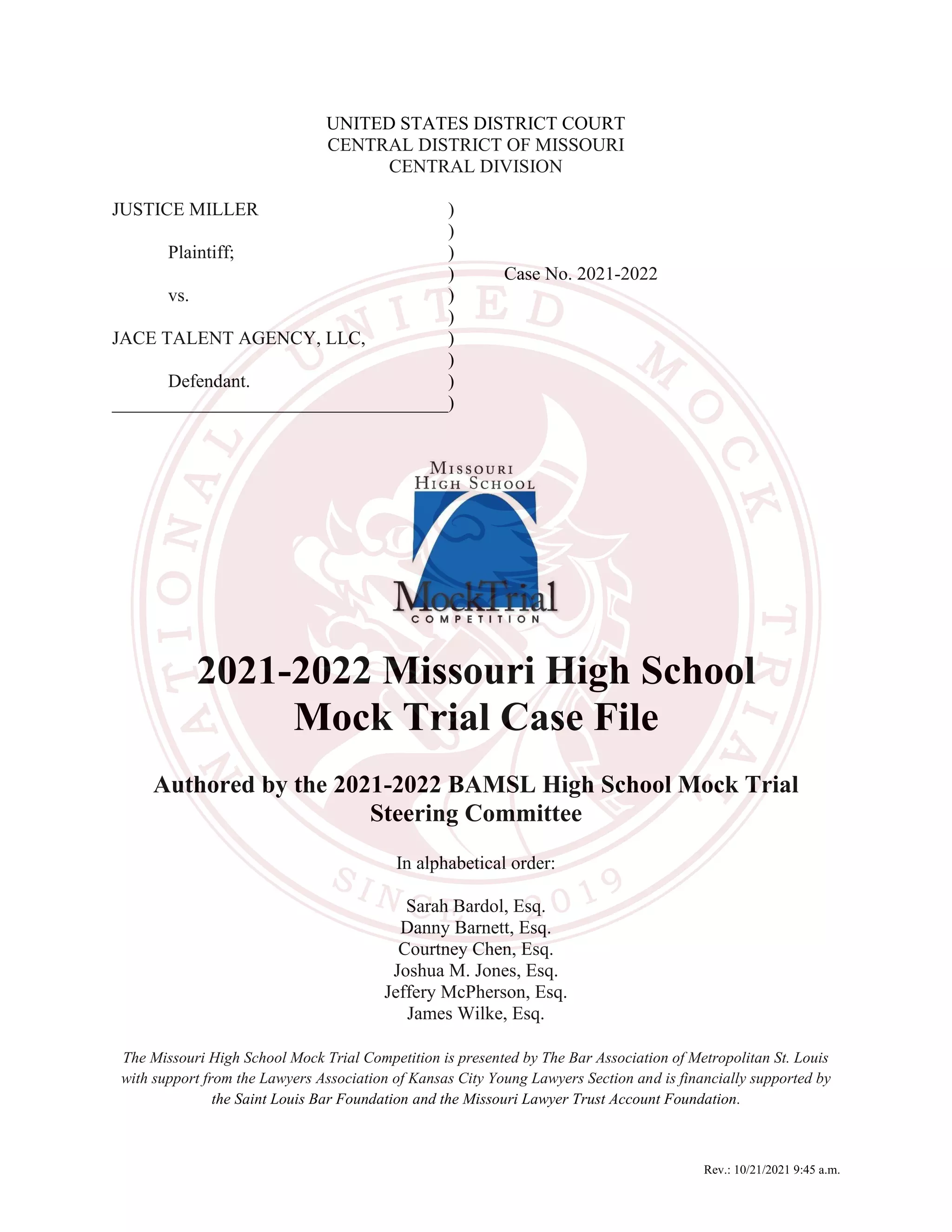 Mock Trail Case. | PDF