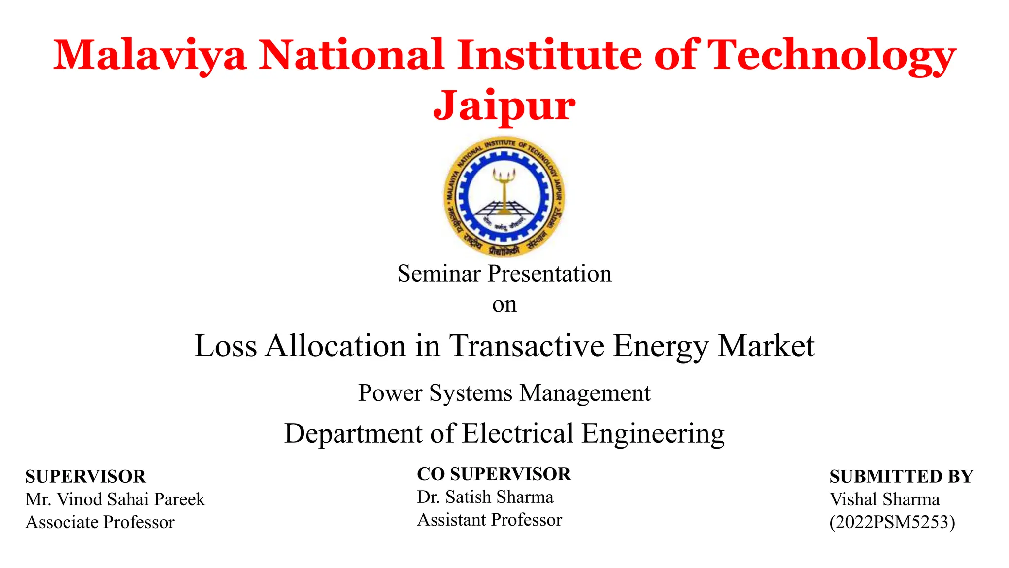 Loss Allocation Methods In Transactive Energy Market Ppt