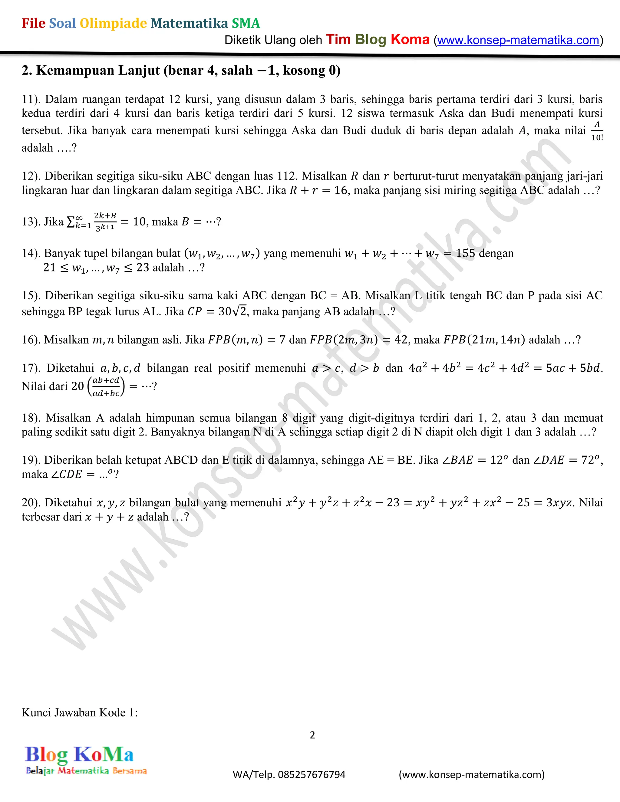 2022 soal osk Matik SMA kode 1.pdf