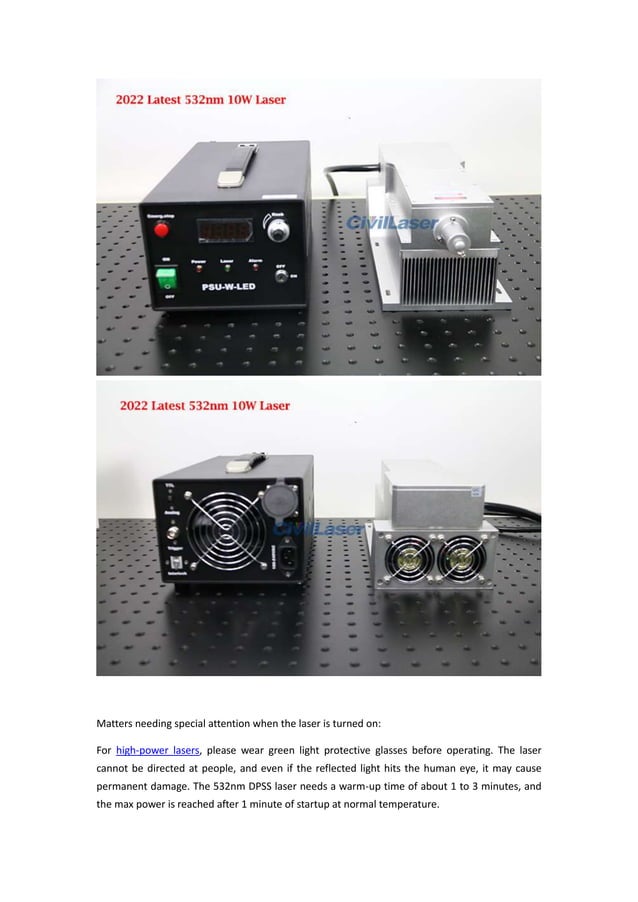 2022 The Latest 532nm 10W DPSS Laser system .docx