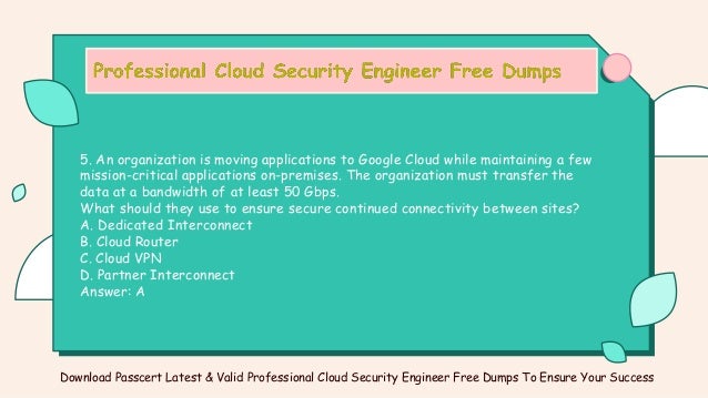2022 Update Google Professional Cloud Security Engineer Exam Questions ...