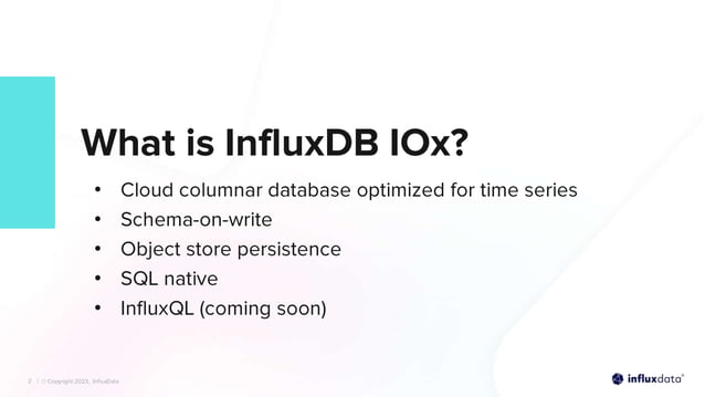 Introducing InfluxDB’s New Time Series Database Storage Engine | PPT