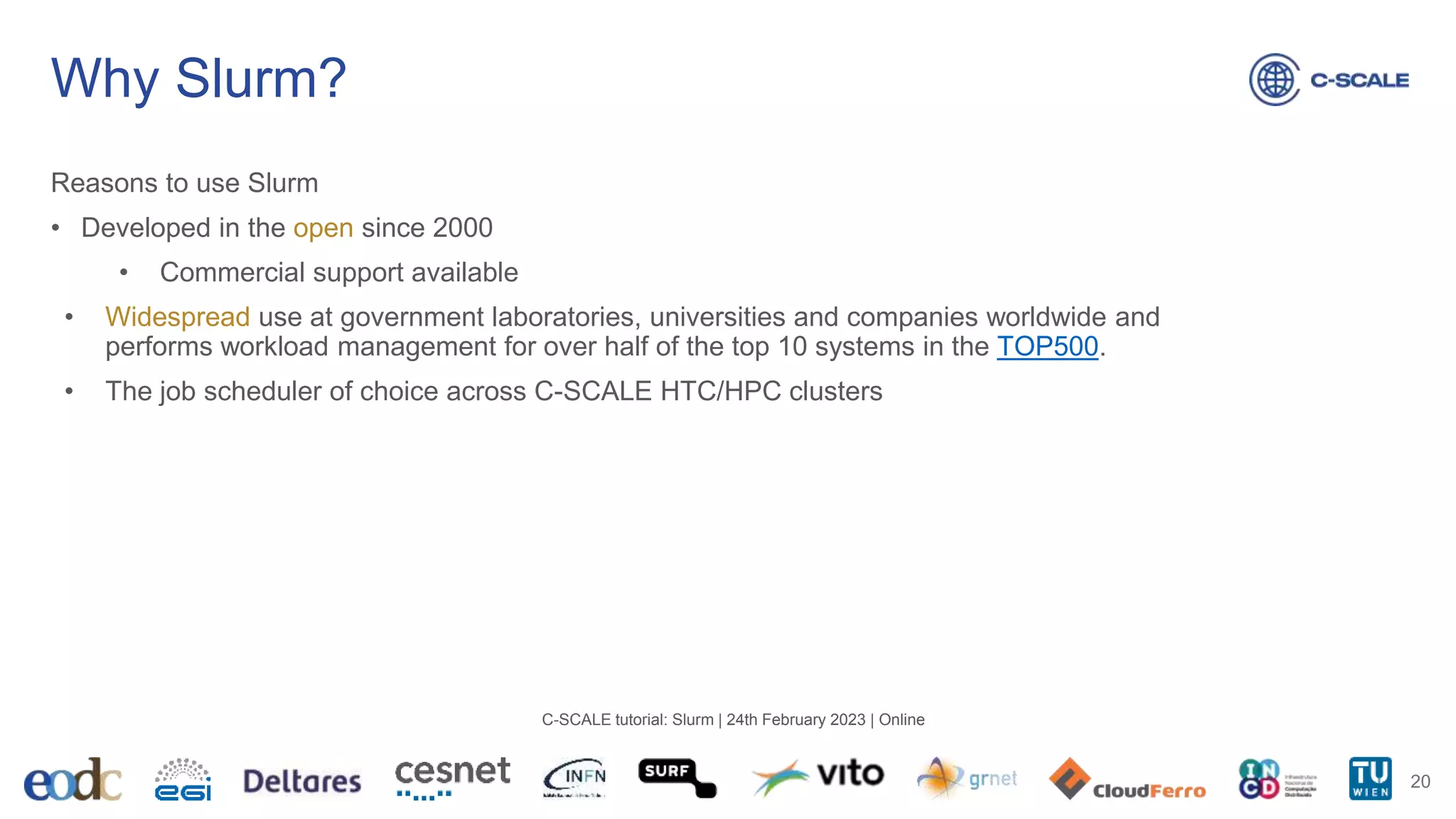 C-SCALE Tutorial: Slurm | PPT