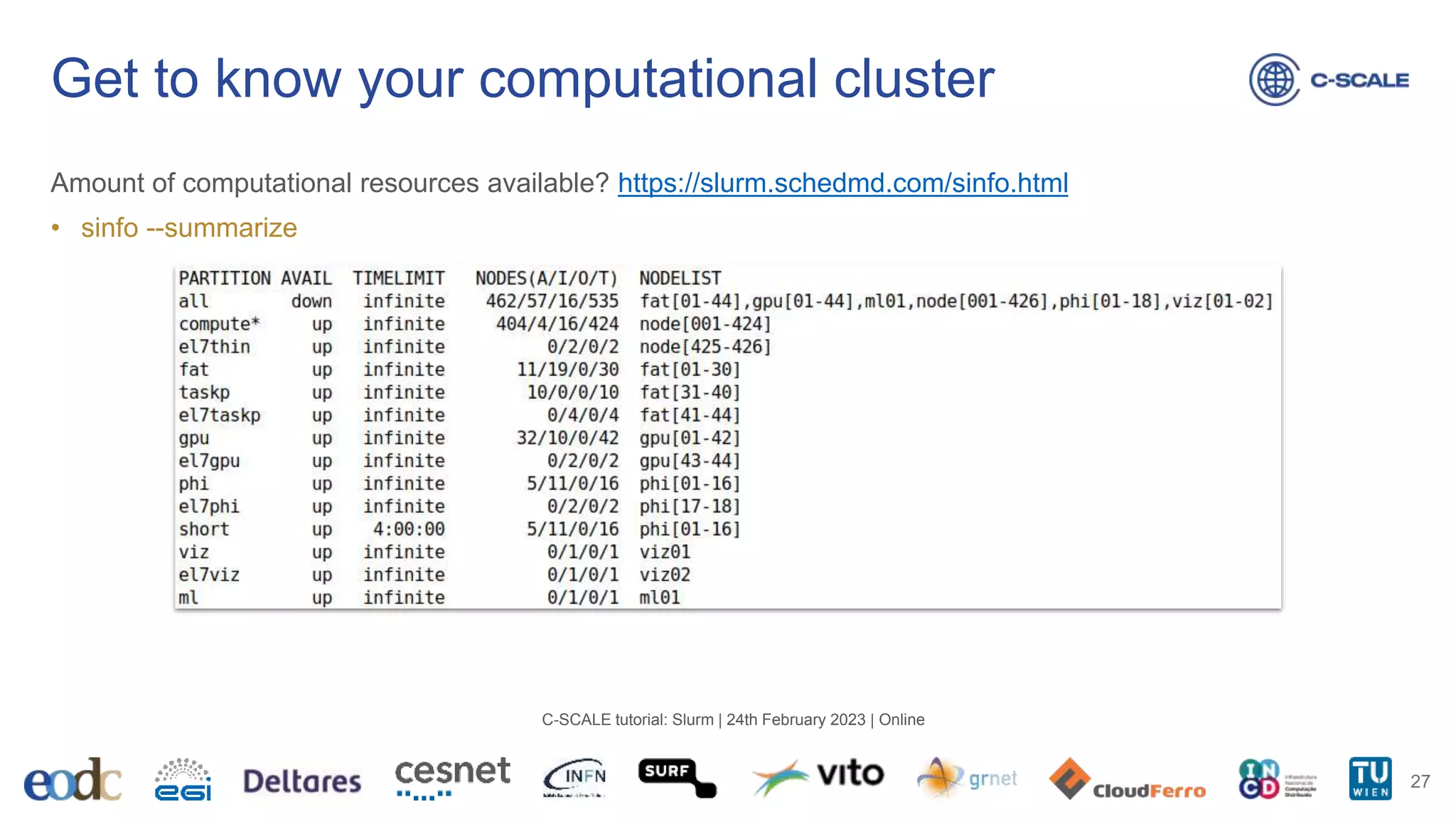 C-SCALE Tutorial: Slurm | PPT