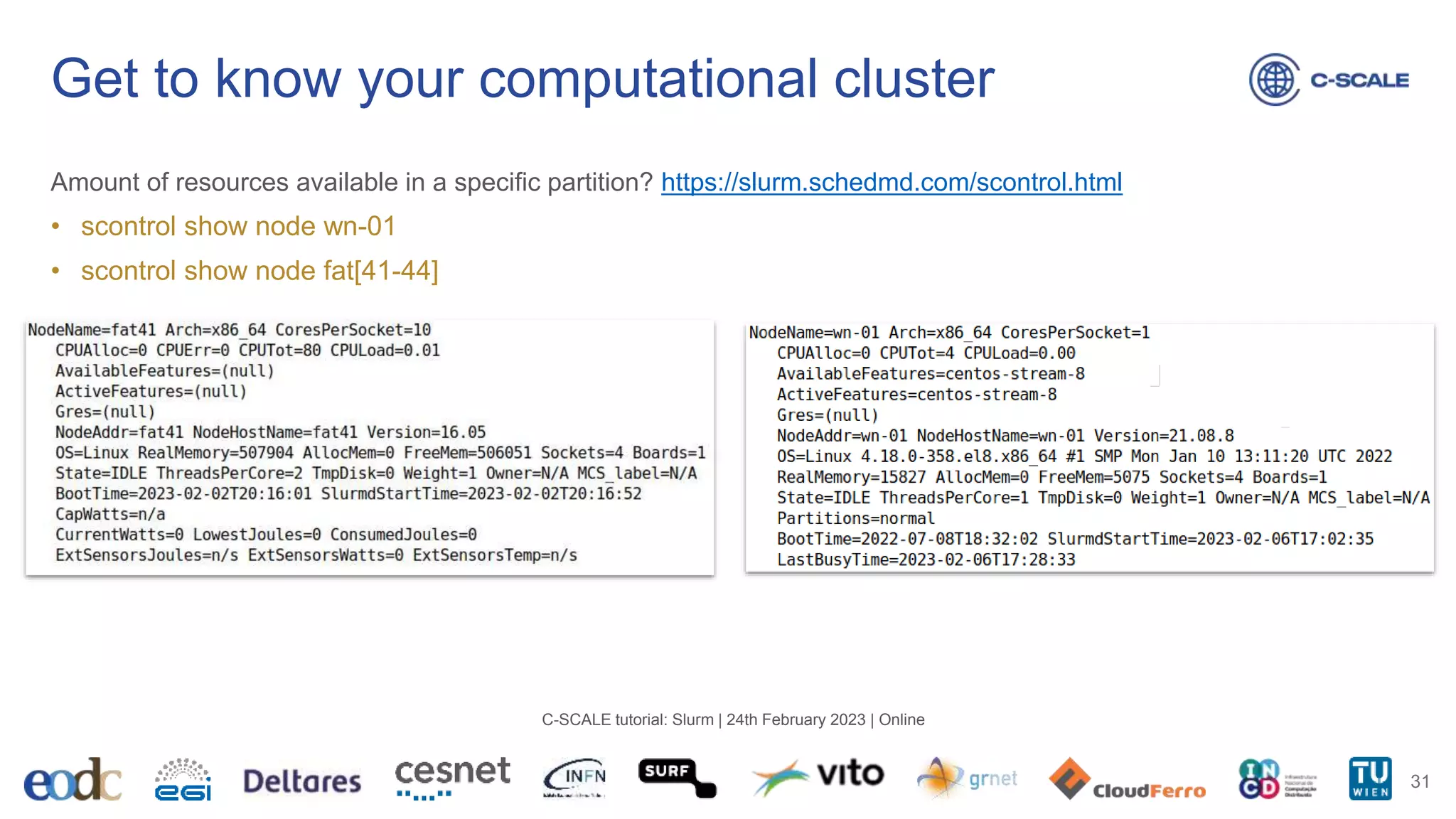 C-SCALE Tutorial: Slurm | PPT
