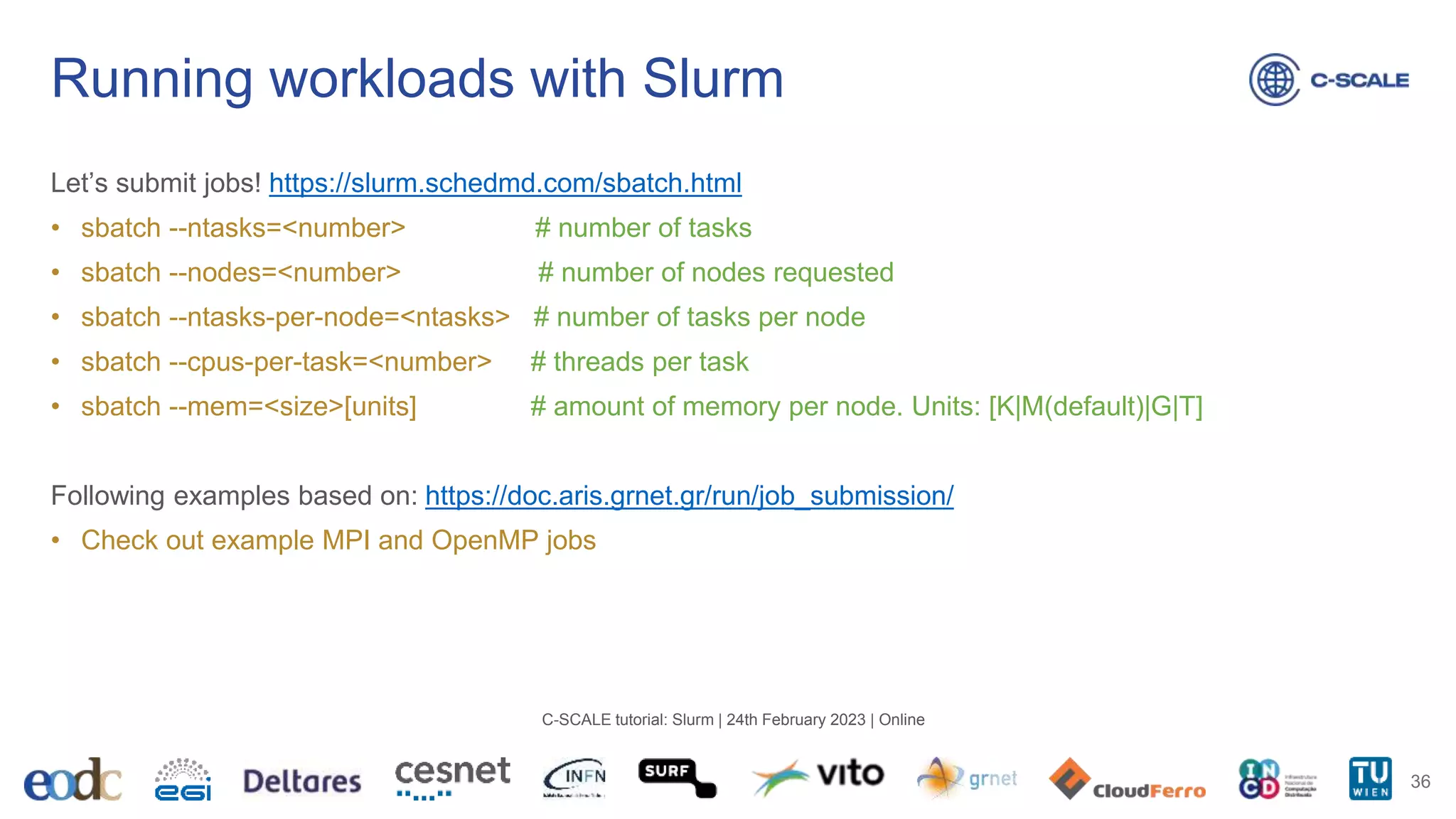 C-SCALE Tutorial: Slurm | PPT