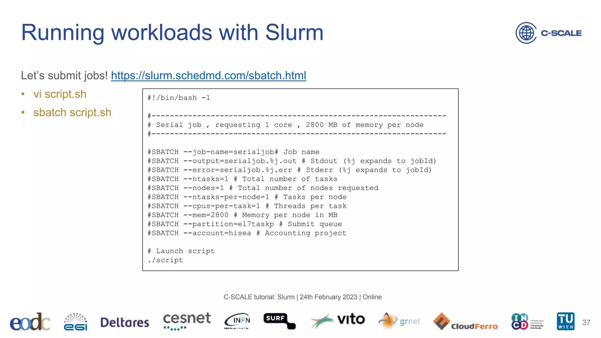 C-SCALE Tutorial: Slurm | PPT