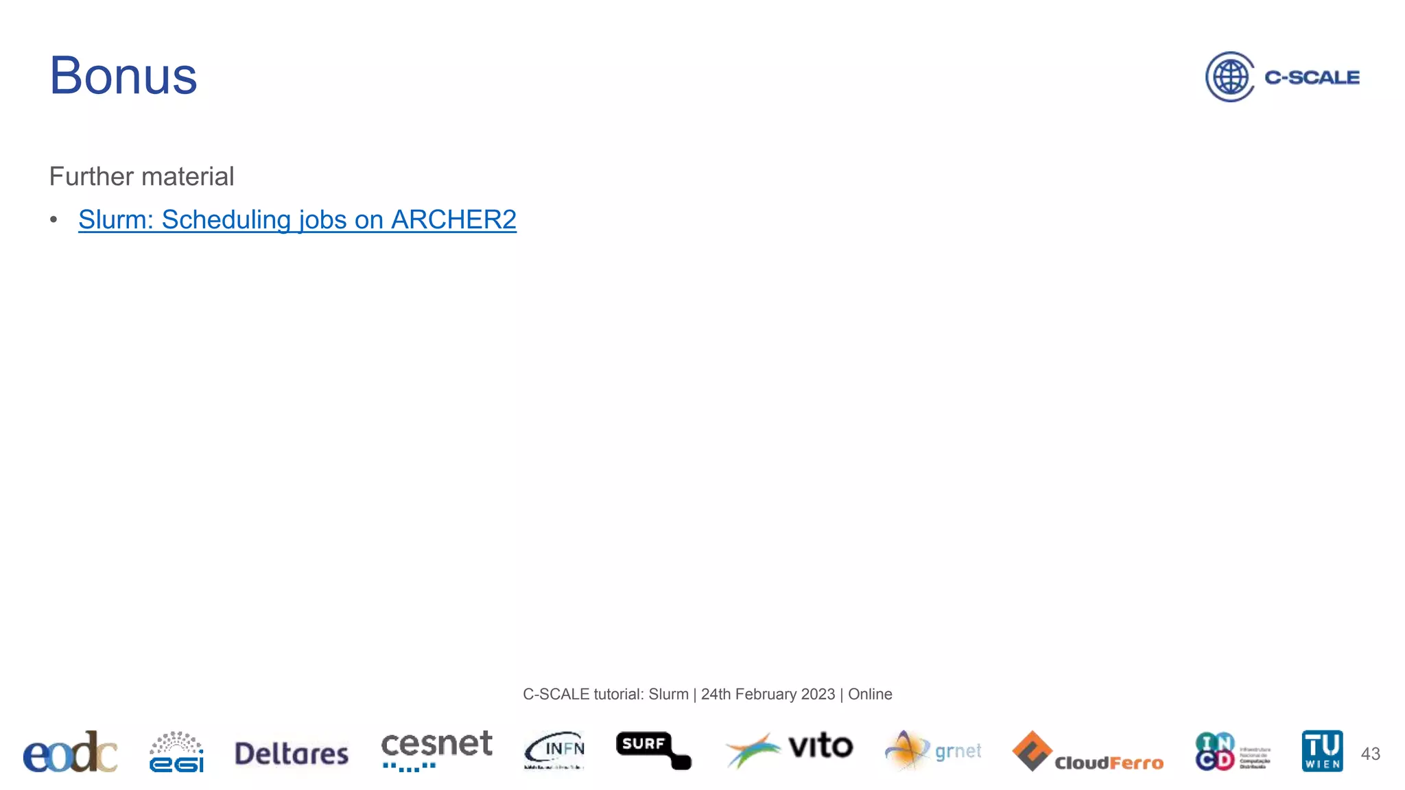 C-SCALE Tutorial: Slurm | PPT