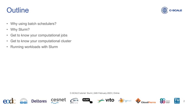 C-SCALE Tutorial: Slurm | PPT