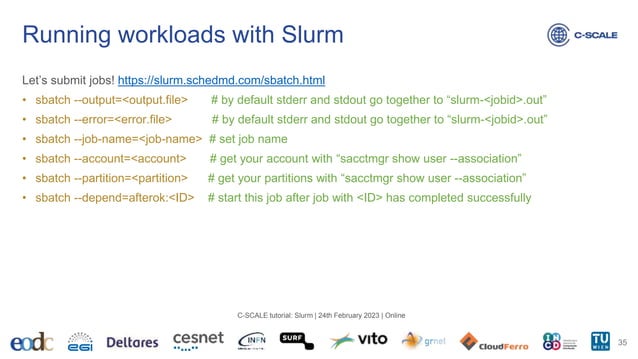 C-SCALE Tutorial: Slurm | PPT
