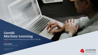 Using trained machine learning predictors in Gurobi | PDF