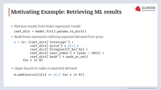Using trained machine learning predictors in Gurobi | PDF