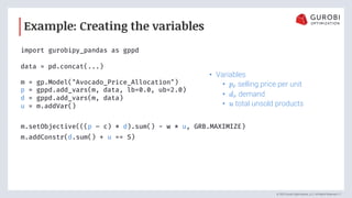 Using trained machine learning predictors in Gurobi | PPT