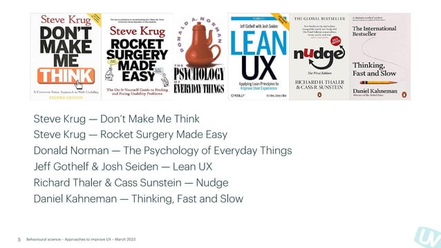 Behavioural science - Approaches to Improve UX | PPT