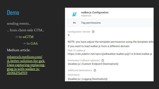 Replacing gtag.js with walker.js