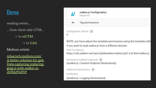 Replacing gtag.js with walker.js