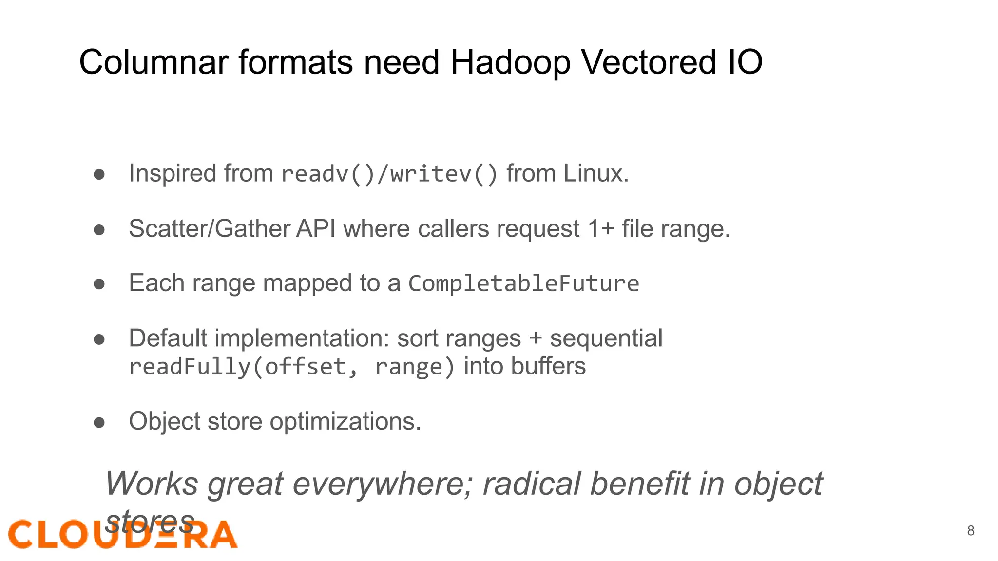 Hadoop Vectored IO | PPT