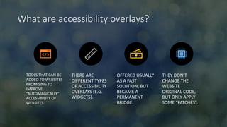 Accessibility Overlays - the policy perspective | PPT