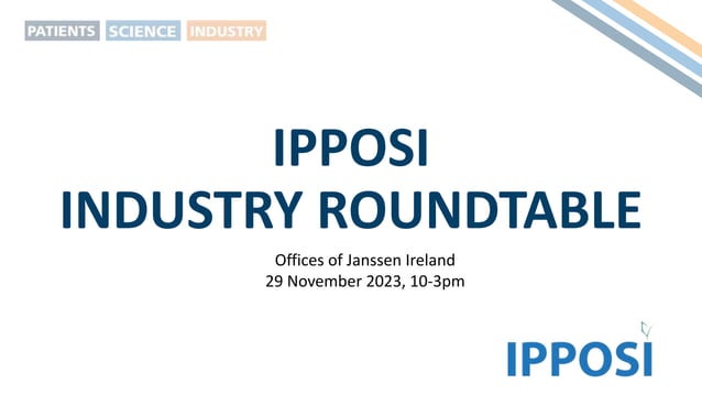 November 2023 Industry Round Table - Sessions 1 and 2 | PPT