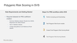 Enhance Genomic Research with Polygenic Risk Score Calculations in SVS ...